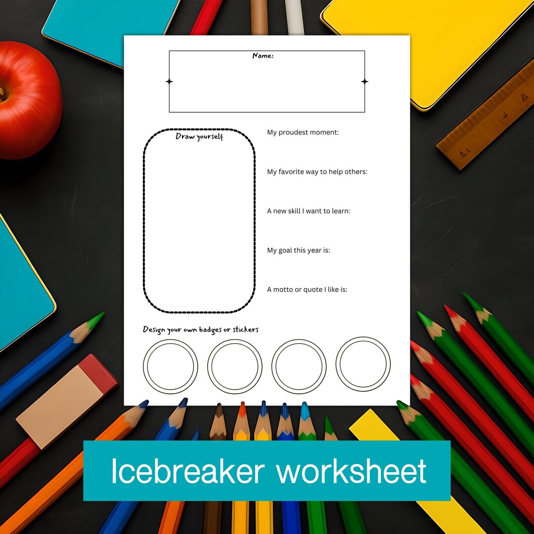 Printable Student Goal Worksheet PDF, Classroom Icebreaker & Goal ...