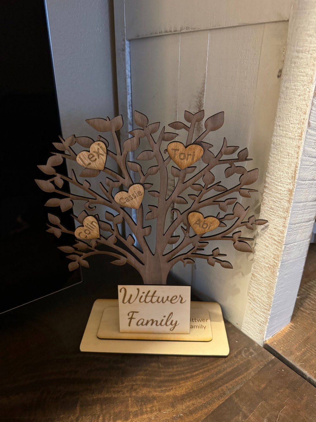 Custom Wood Cut Family Tree - Etsy