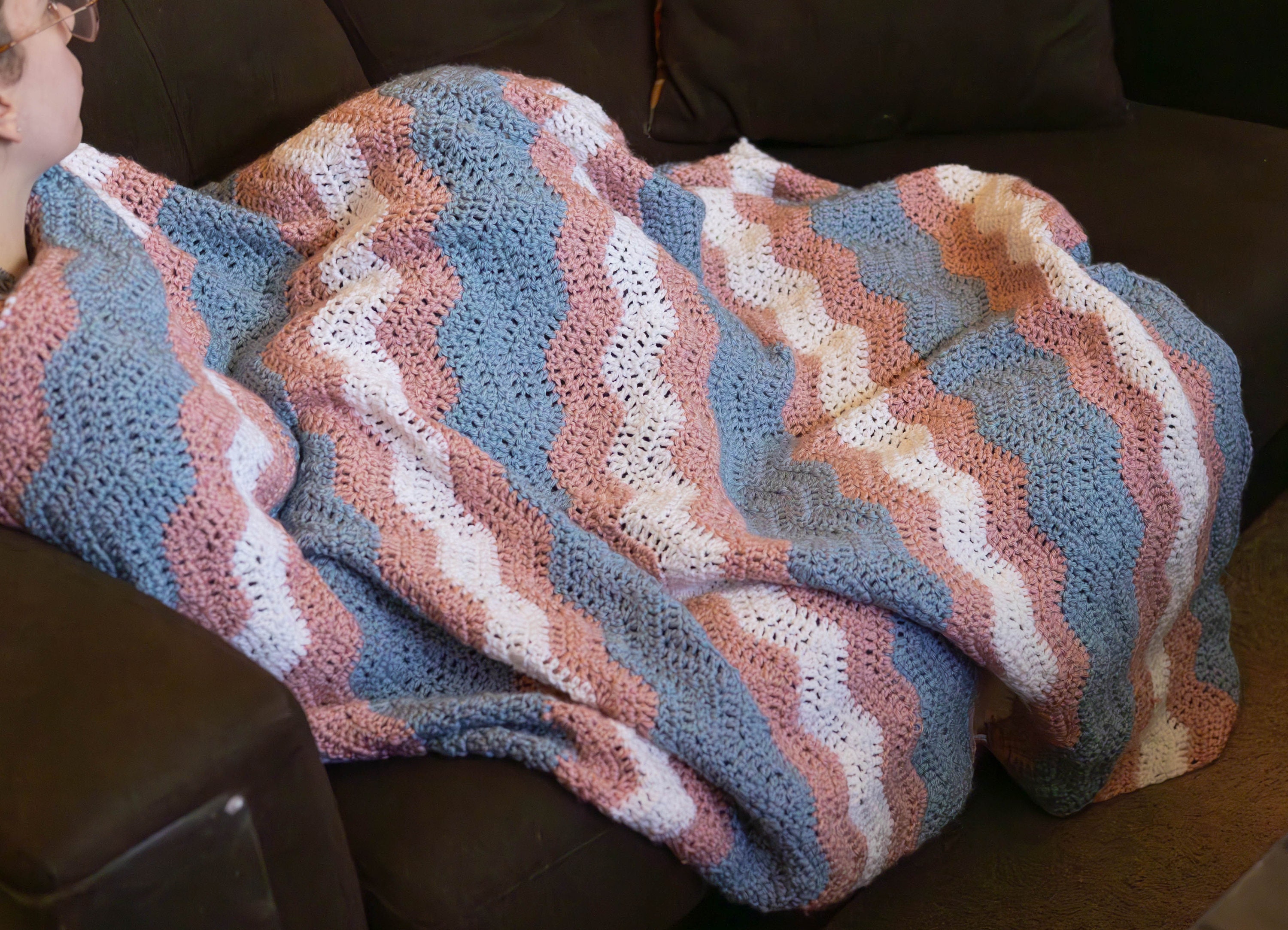 The Ashley Trans Pride Blanket Crochet Pattern - Digital Crochetthrow ...