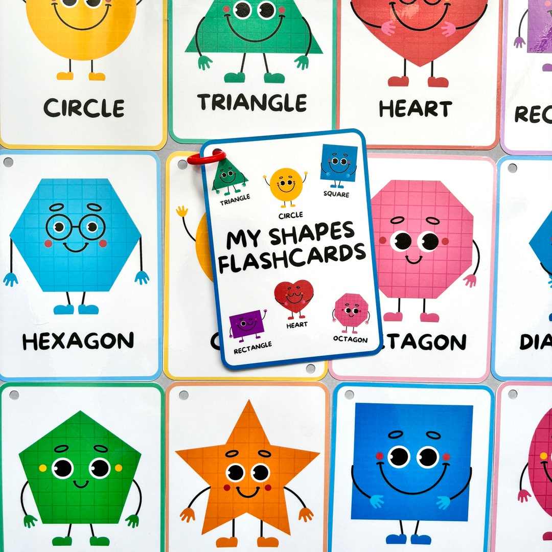 Shapes Flashcards, Preschool Resources, Basic Shapes Flash Cards ...