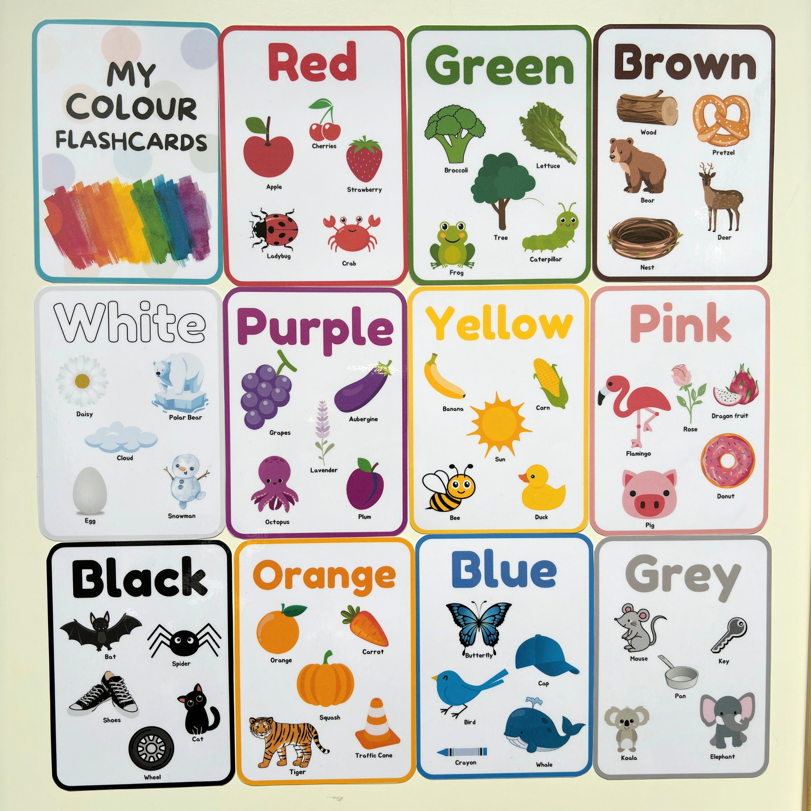 Learning Colour Flashcards, Preschool Toddler Learning Resource ...