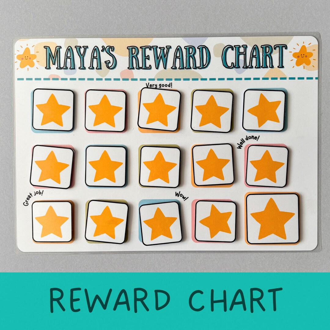 Personalised Reward Chart, Child Behaviour Tracker, Toddler Chore Chart ...