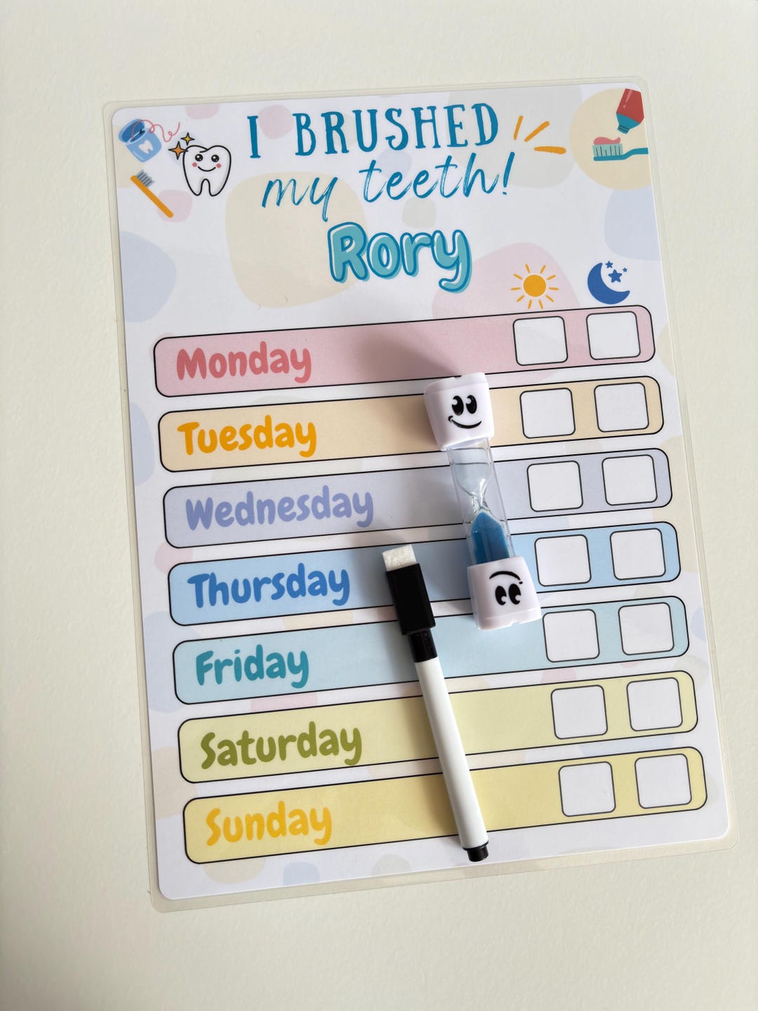 Tooth Brushing Chart, Fun Dental Hygiene Tracker - Teeth Cleaning ...