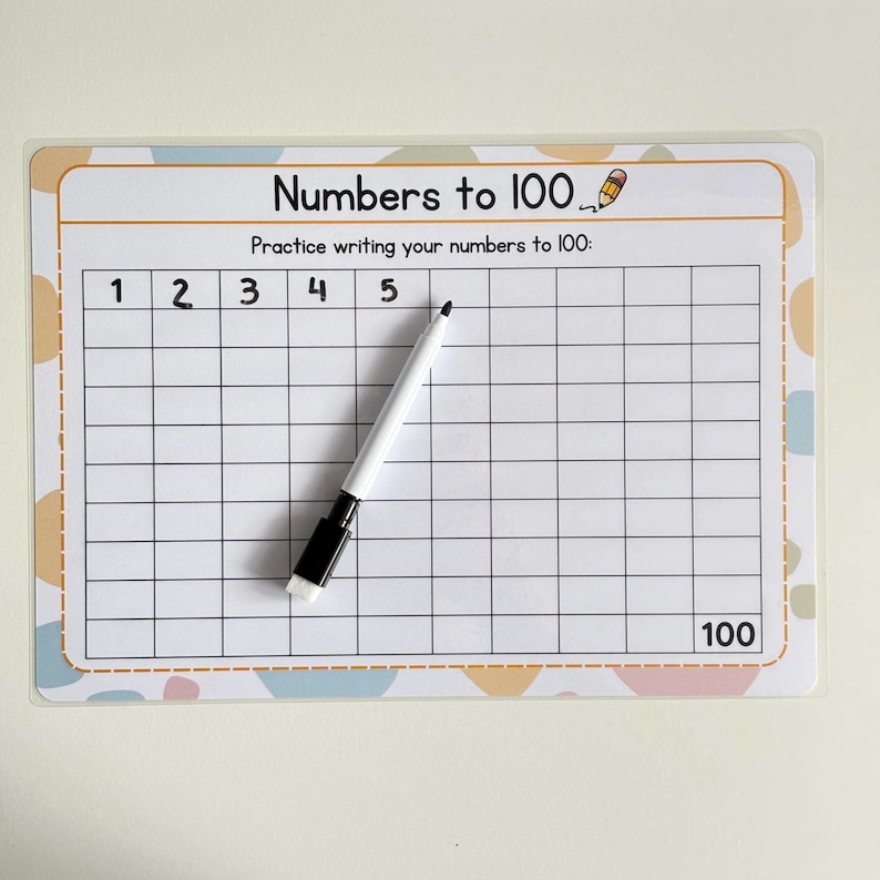 Digital Numbers to 100 Mat, Early Years & KS1 Maths, PRINTABLE 100 ...