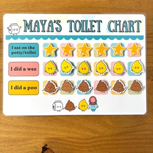 Children’s Personalised Charts, Potty Training, Reward Chart, Toddler ...