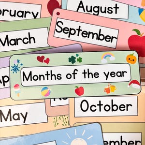 Days of the Week Flashcards, Months of the Year Flashcards, Early Years ...