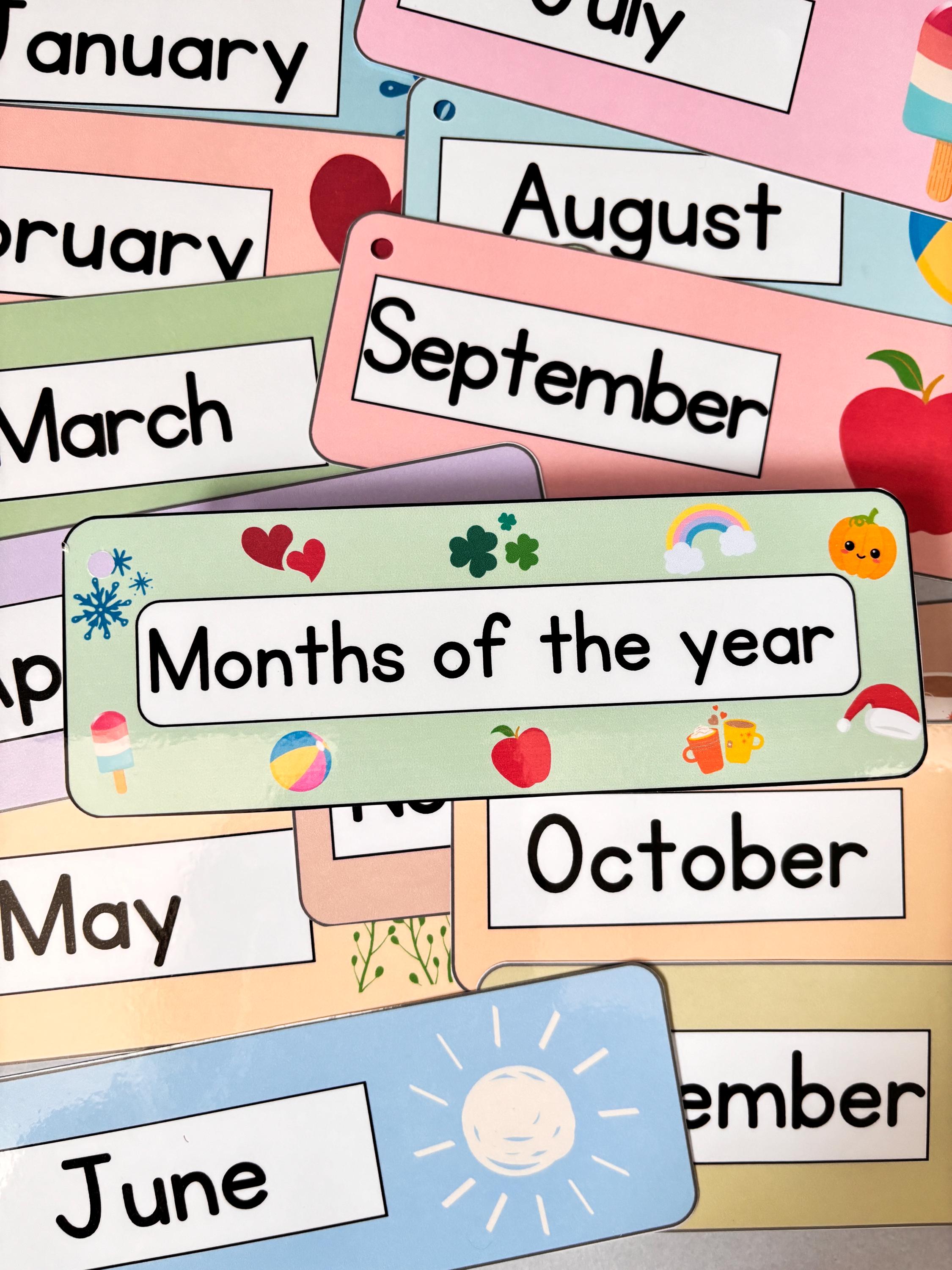 Days of the Week Flashcards, Months of the Year Flashcards, Early Years ...