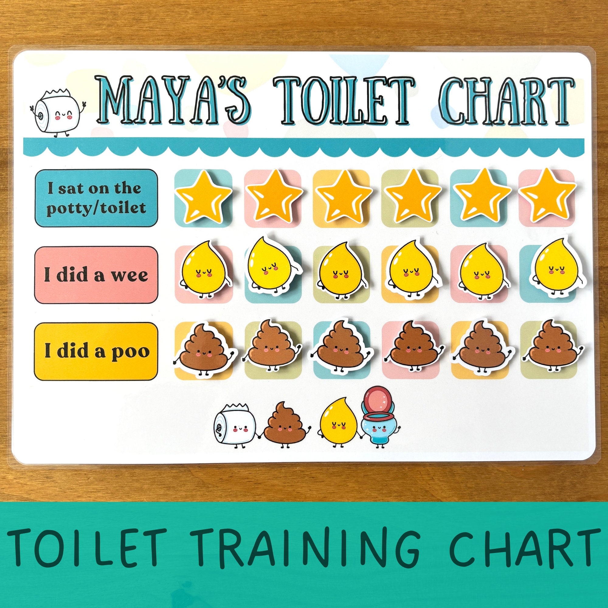 Children’s Personalised Charts, Potty Training, Reward Chart, Toddler ...