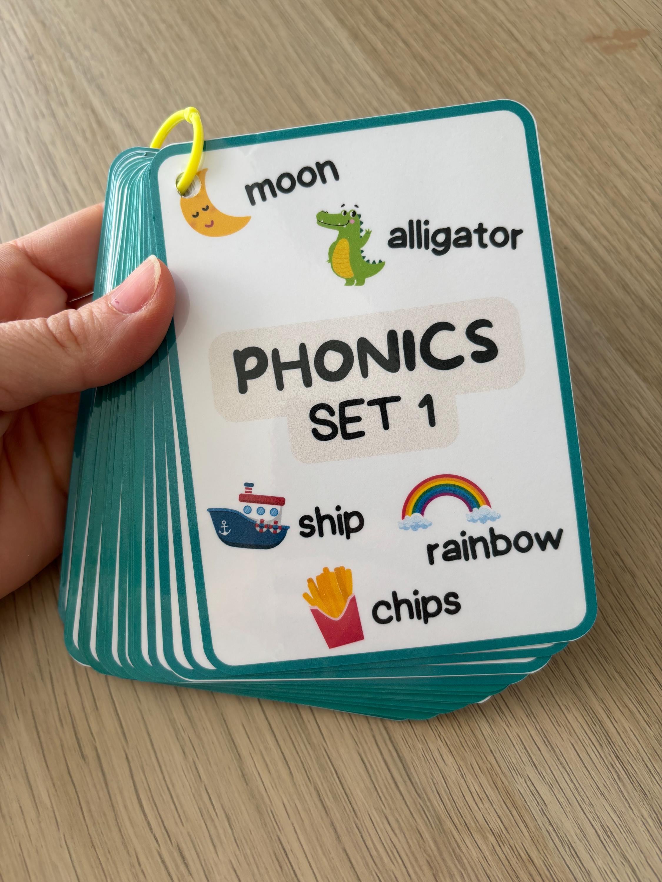 Children’s Phonics Flashcards, Phonics Flashcards for Kids, Set 1, 2 ...