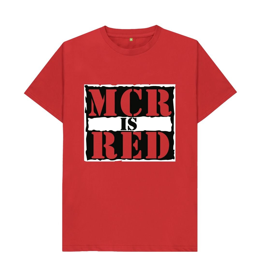 Manchester United Men's Red MCR is Red WWE Raw is War Inspired Football ...