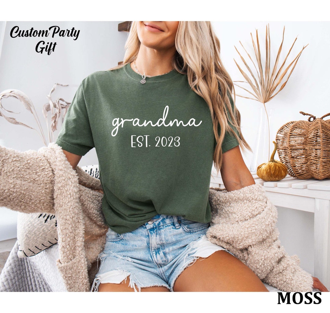 Comfort Colors® ,custom Grandma,personalized Gramma Tshirt,personalized ...
