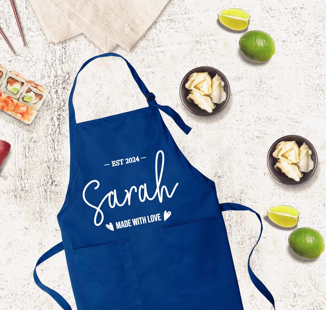 Custom Cooking Apron With Pocket,personalize Apron, Made With Love ...
