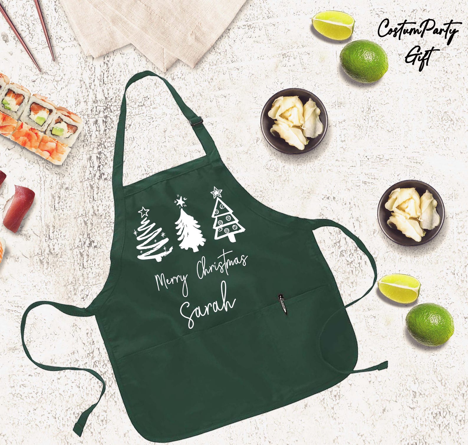 Personalized Apron, Funny Apron, Christmas Apron, Christmas Tree Apron ...