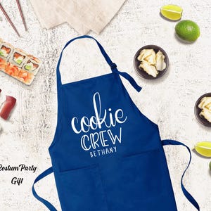 Cookie Crew Apron. Funny Holiday Apron,christmas Gift,christmas Apron ...