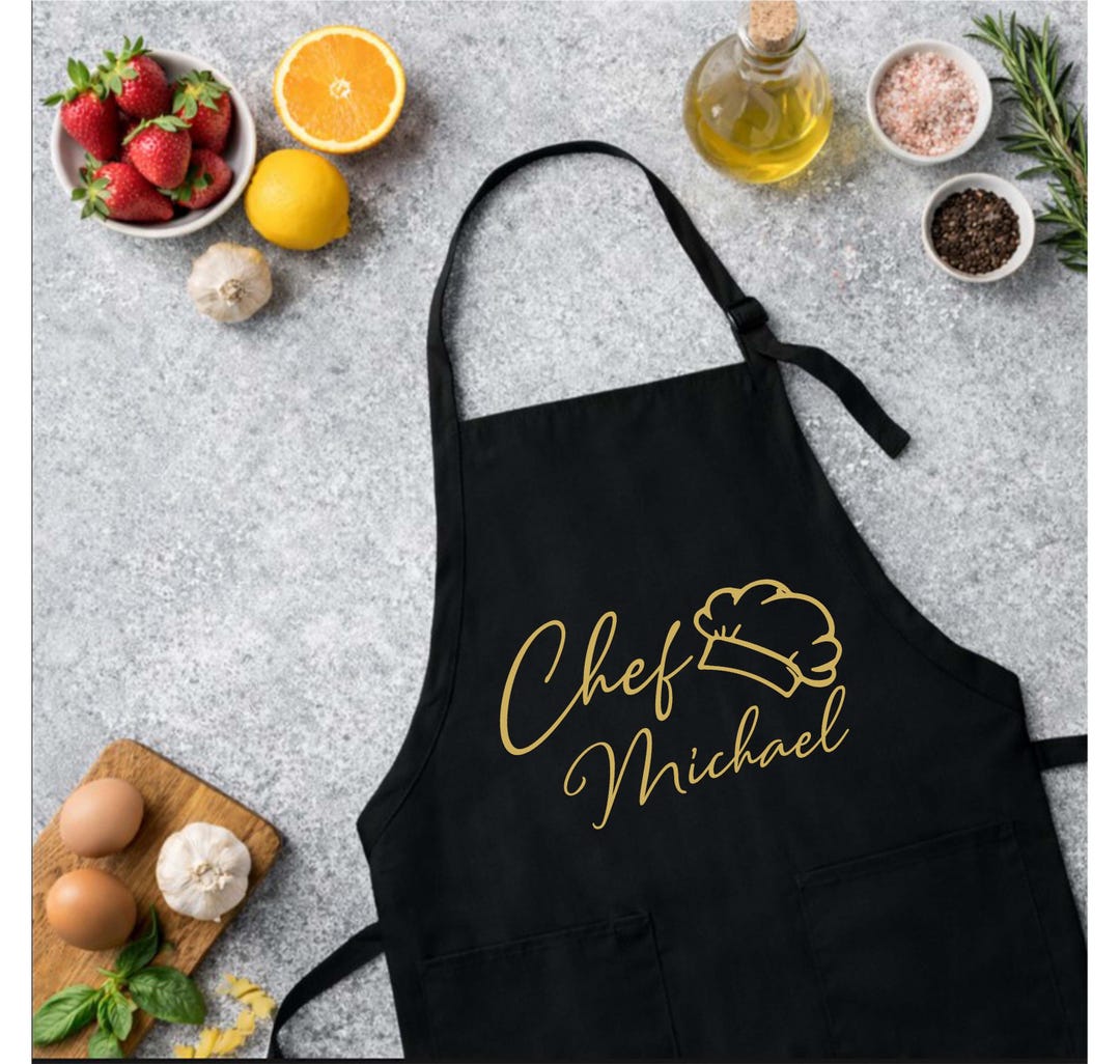 Custom Chef Apron With Personalized Name,baking Chef Gift,customized ...