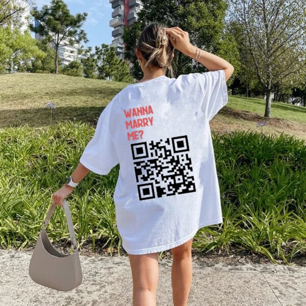 Qr Code Design T Shirt - Etsy