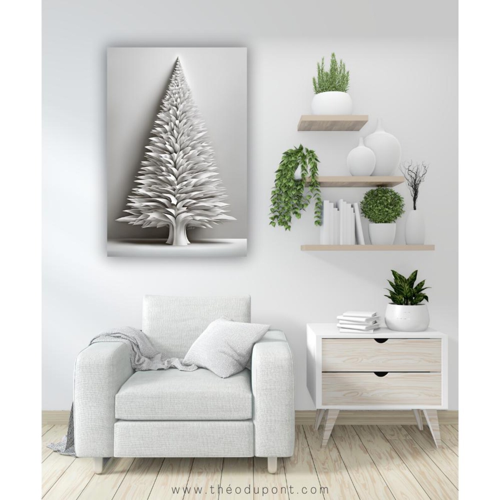 NOEL 6, Japandi Holiday Art, Zen Christmas Wall Decor, Festive ...