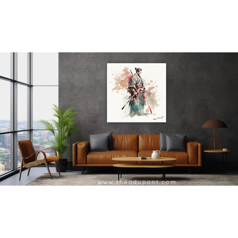 Samurai 3 ODA NOBUNAGA, Artist-signed Canvas Fine Art, Japanese Wall ...
