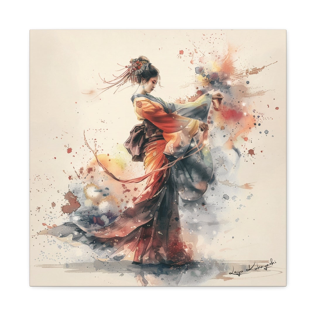 Geisha 30 FUMIKO OHASHI, Artist-signed Original Canvas Art, Japanese ...