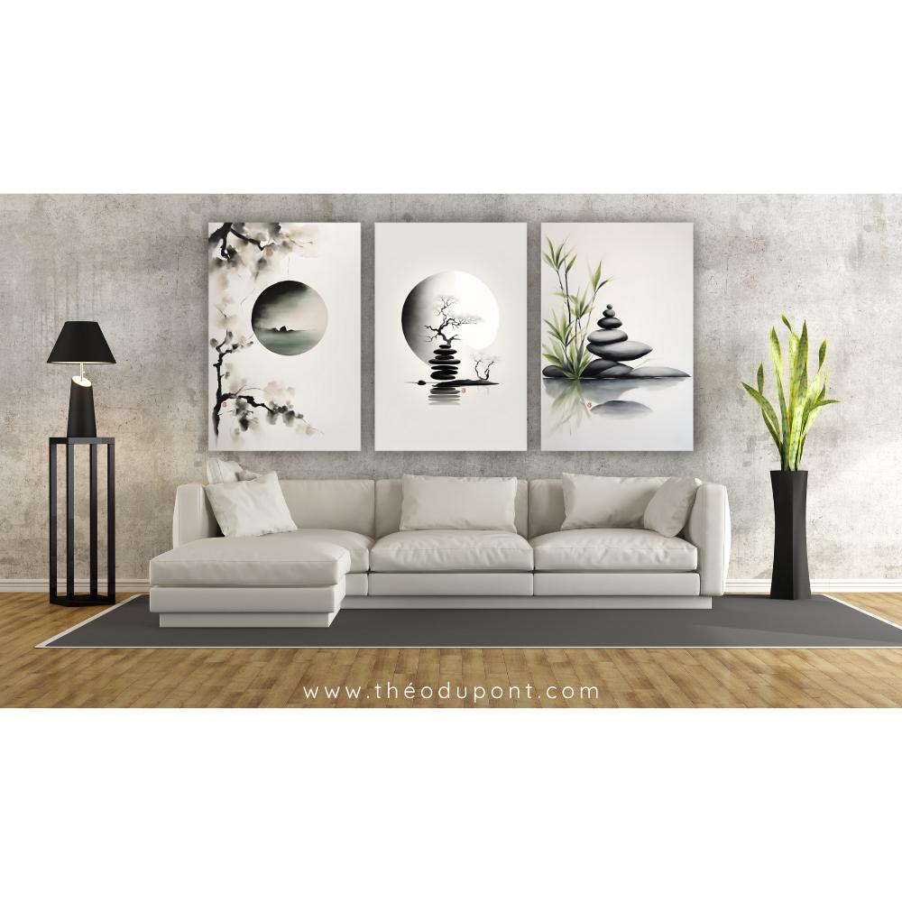 Japandi Canvas Painting ZEN 55, Minimalist Zen Wall Art Gift, Living ...