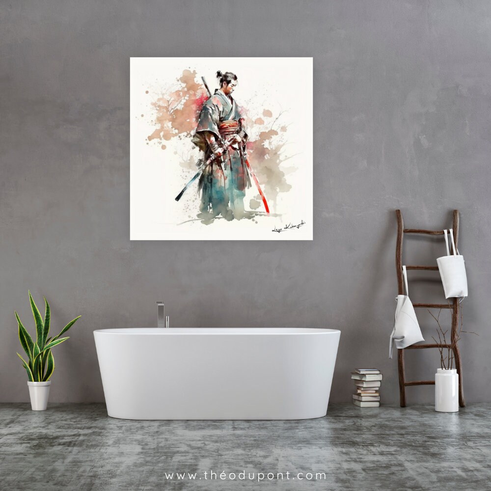 Samurai 3 ODA NOBUNAGA, Artist-signed Canvas Fine Art, Japanese Wall ...