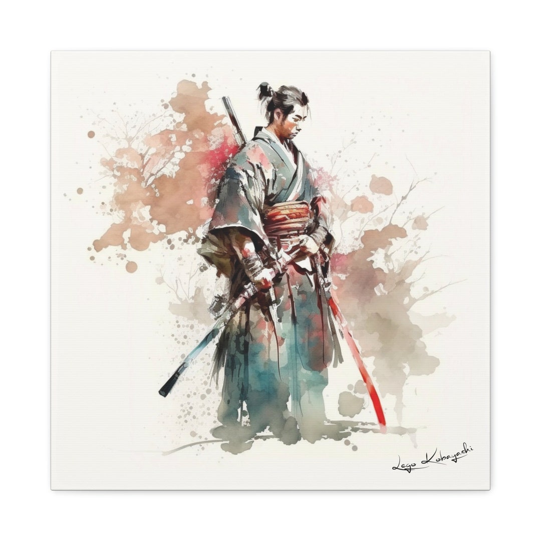 Samurai 3 ODA NOBUNAGA, Artist-signed Canvas Fine Art, Japanese Wall ...