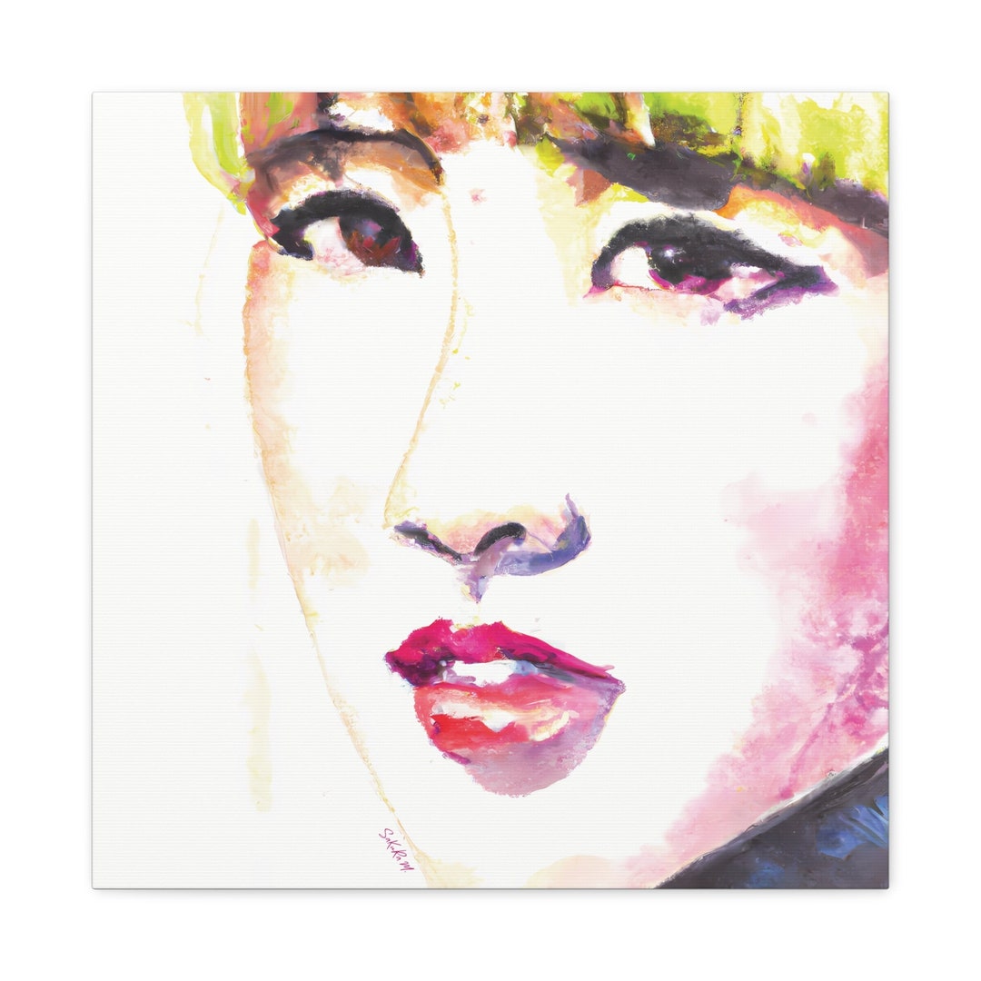 Canvas Wall Pop Art #2 RYDER, Artist-signed Original Watercolor Fine ...