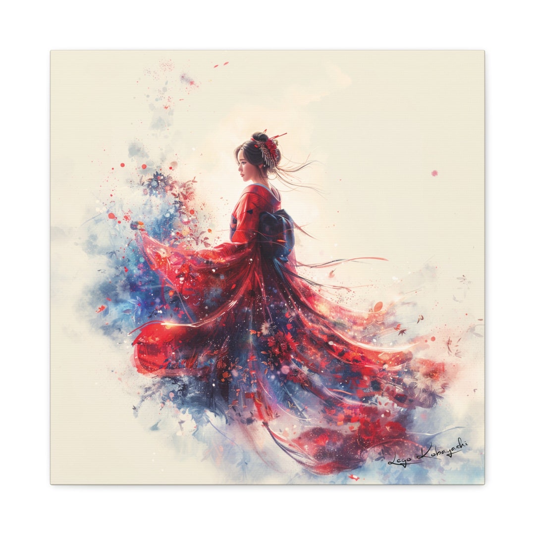Geisha 27 AKEMI NAKAMURA, Artist-signed Original Canvas Art, Japanese ...