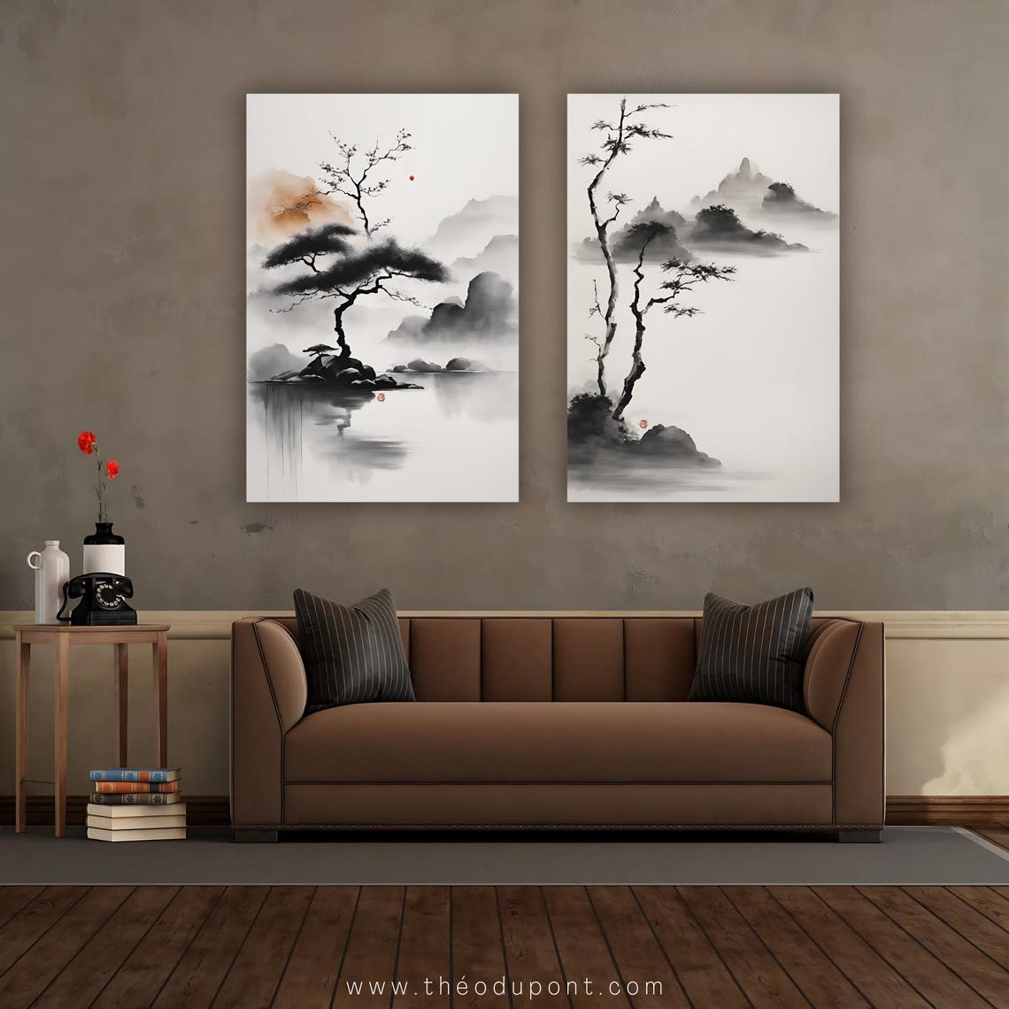 Japandi Canvas Painting ZEN 52, Minimalist Zen Wall Art Gift, Living ...