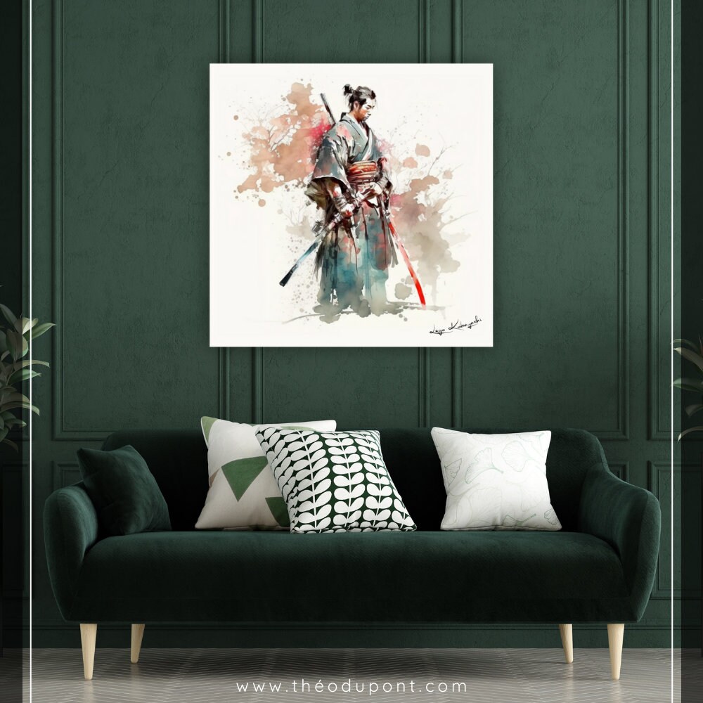 Samurai 3 ODA NOBUNAGA, Artist-signed Canvas Fine Art, Japanese Wall ...