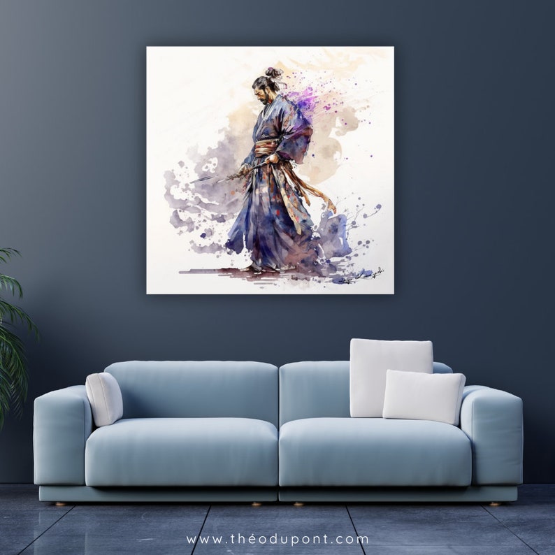 Samurai #1 MIYAMOTO MUSASHI, Artist-signed Original Canvas Art Gift ...