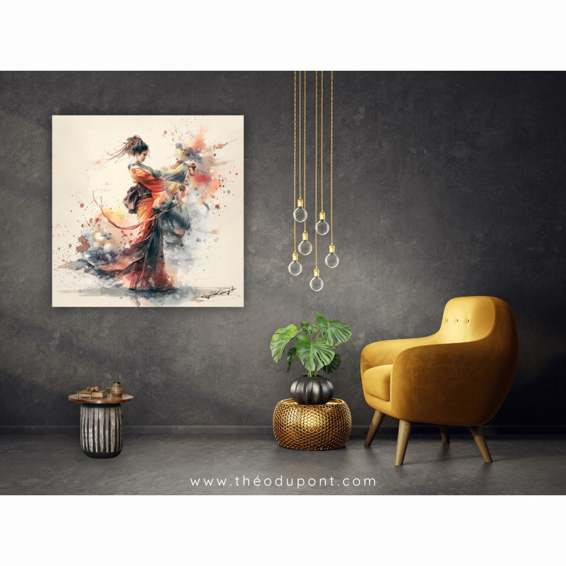 Geisha 30 FUMIKO OHASHI, Artist-signed Original Canvas Art, Japanese ...