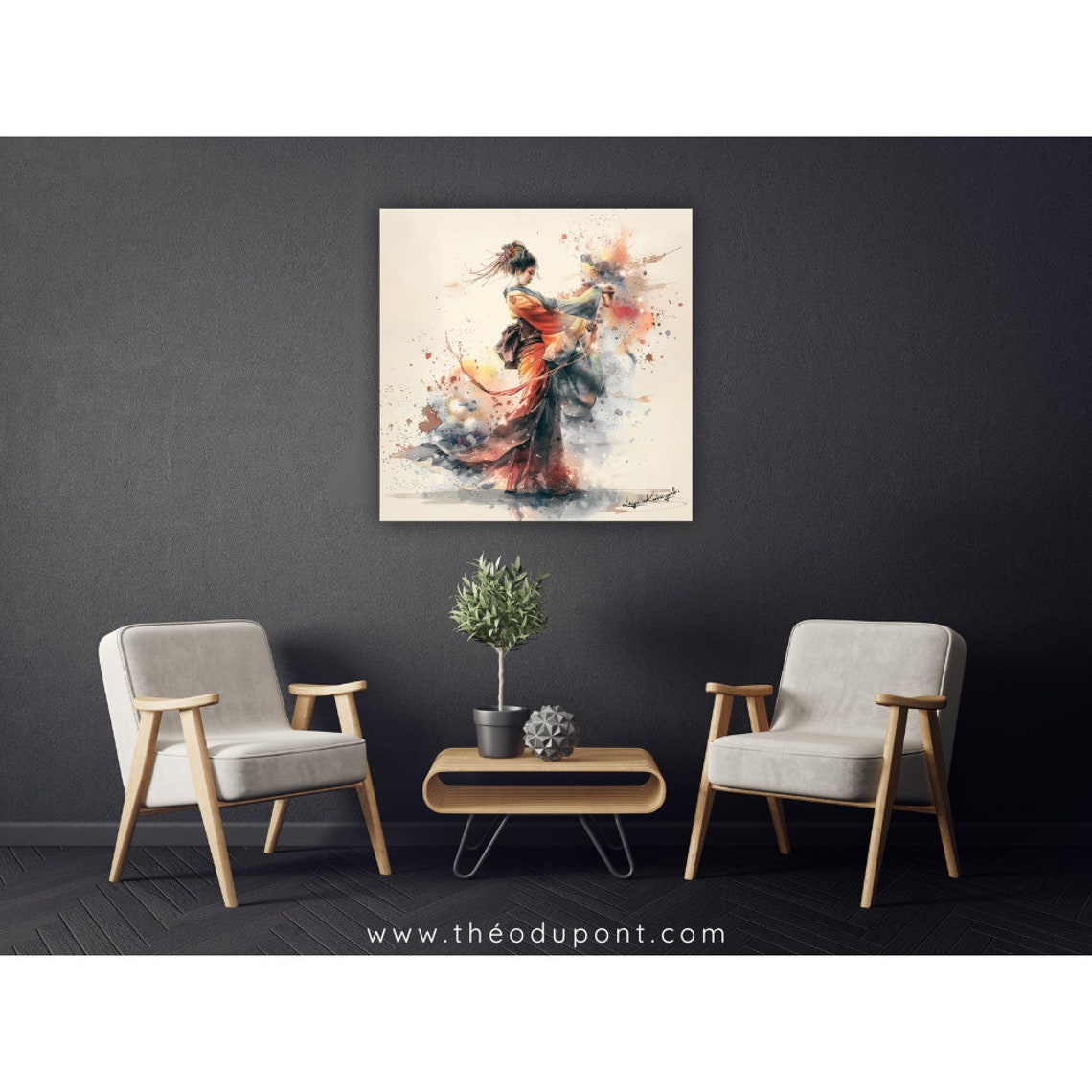 Geisha 30 FUMIKO OHASHI, Artist-signed Original Canvas Art, Japanese ...