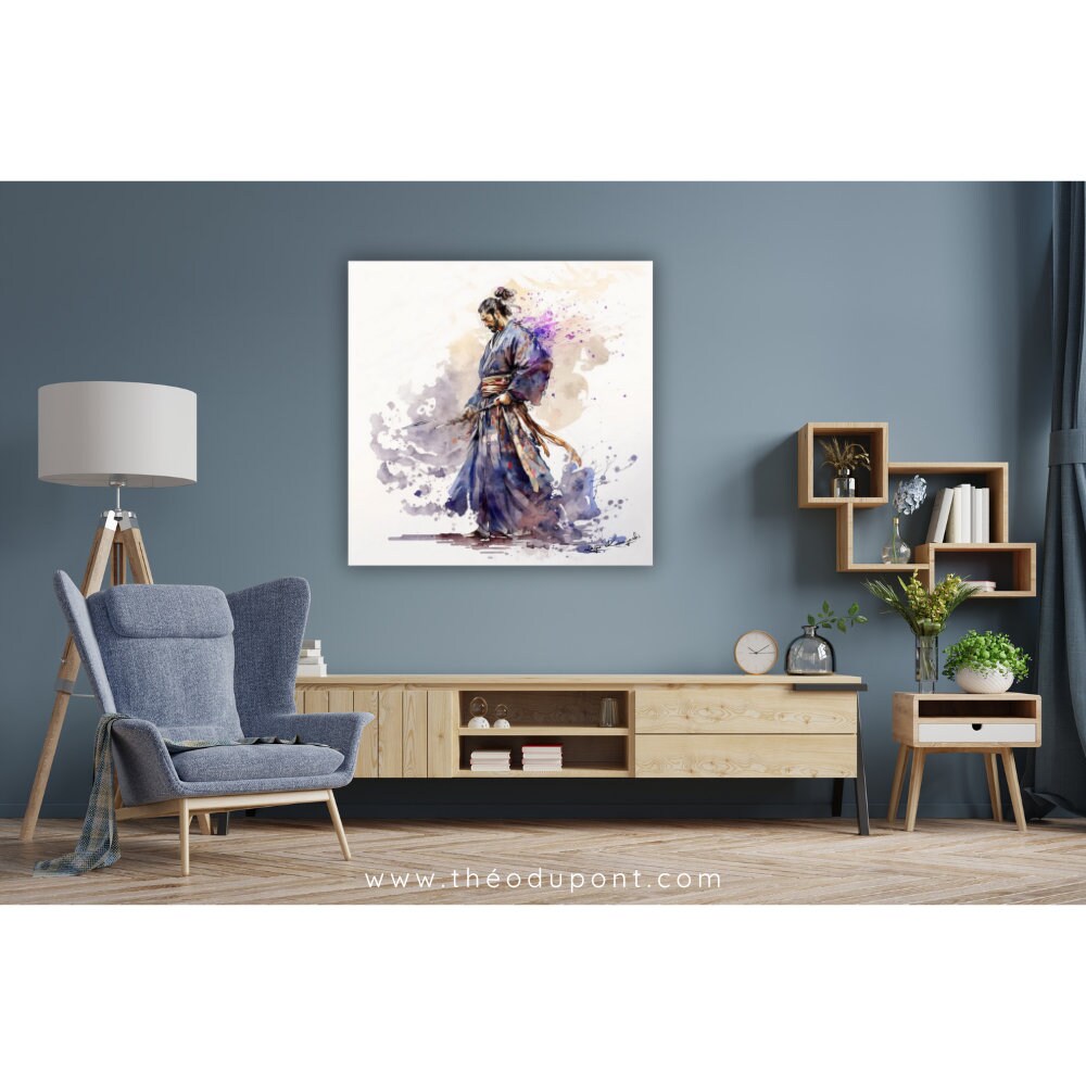 Samurai 1 MIYAMOTO MUSASHI, Artist-signed Original Canvas Art Gift ...