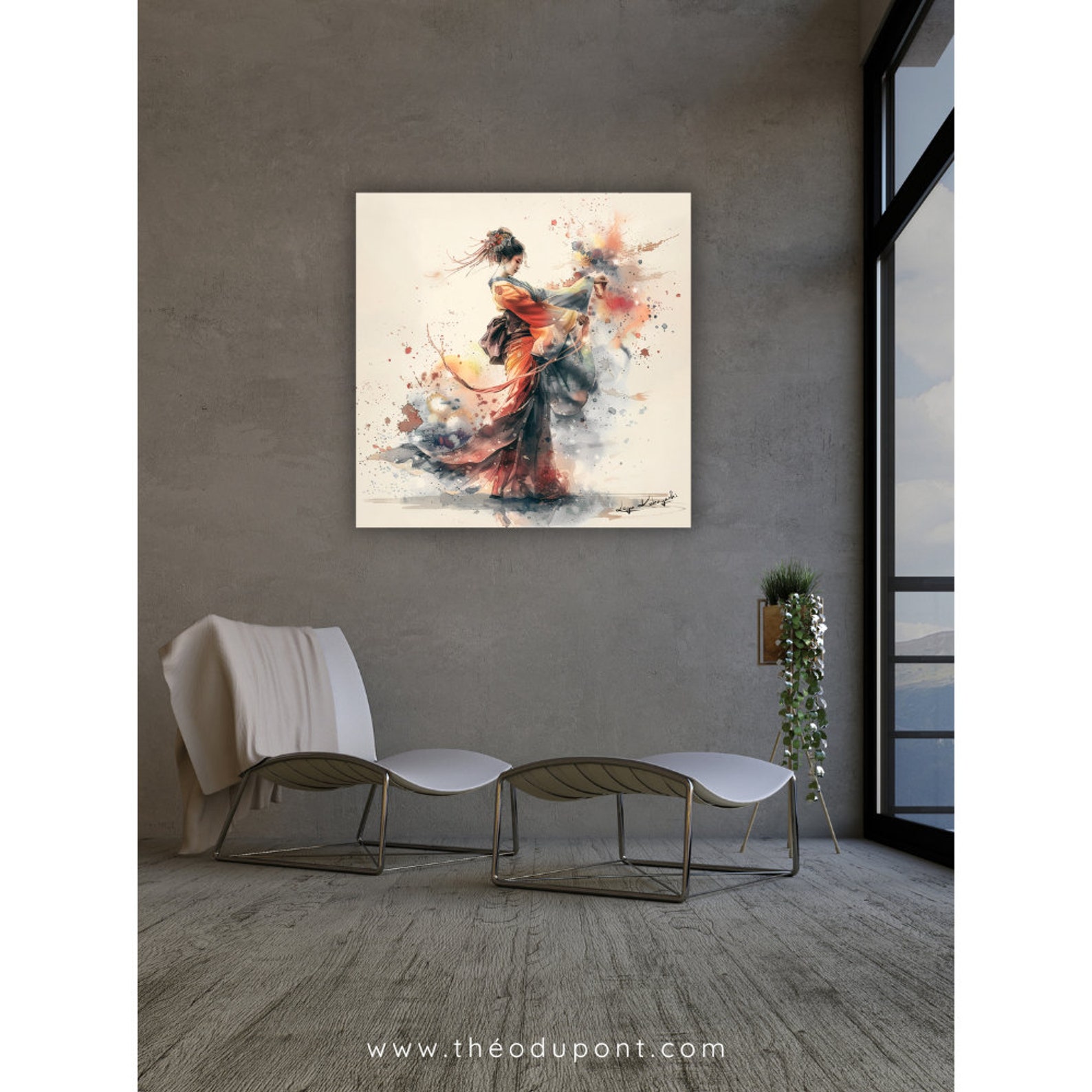 Geisha 30 FUMIKO OHASHI, Artist-signed Original Canvas Art, Japanese ...