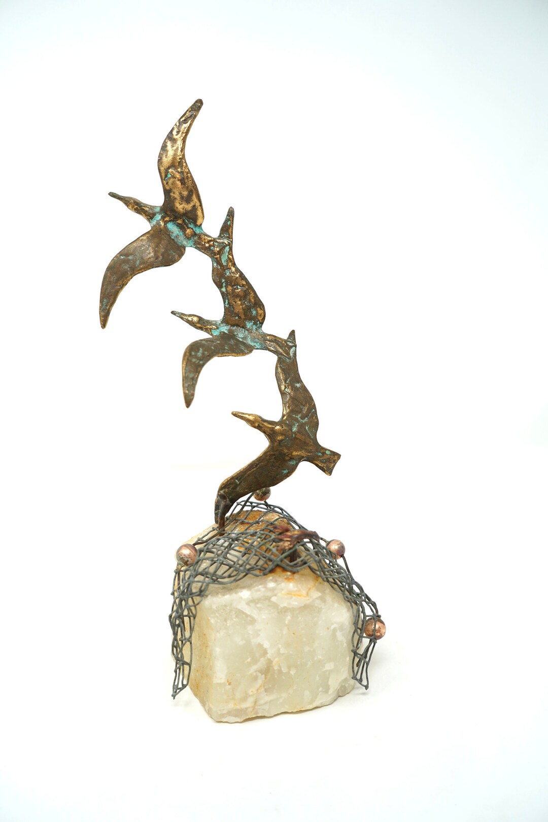 1960s Curtis Jere 3 Birds in Flight Copper Sculpture on Stone Base - Etsy