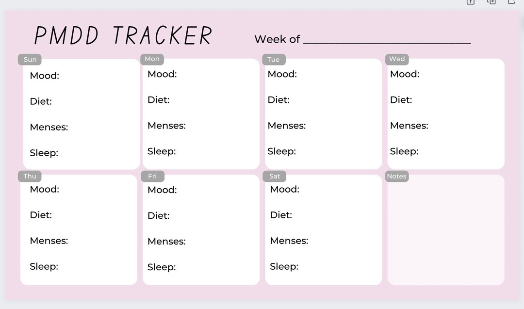 PMDD Tracker Simple - Etsy