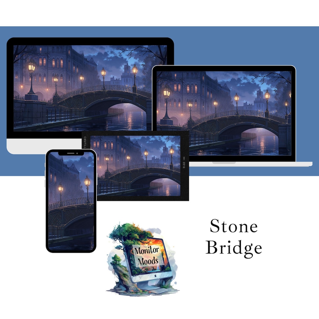 Stone Bridge Desktop Background Mac Wallpaper Digital Instant Download ...