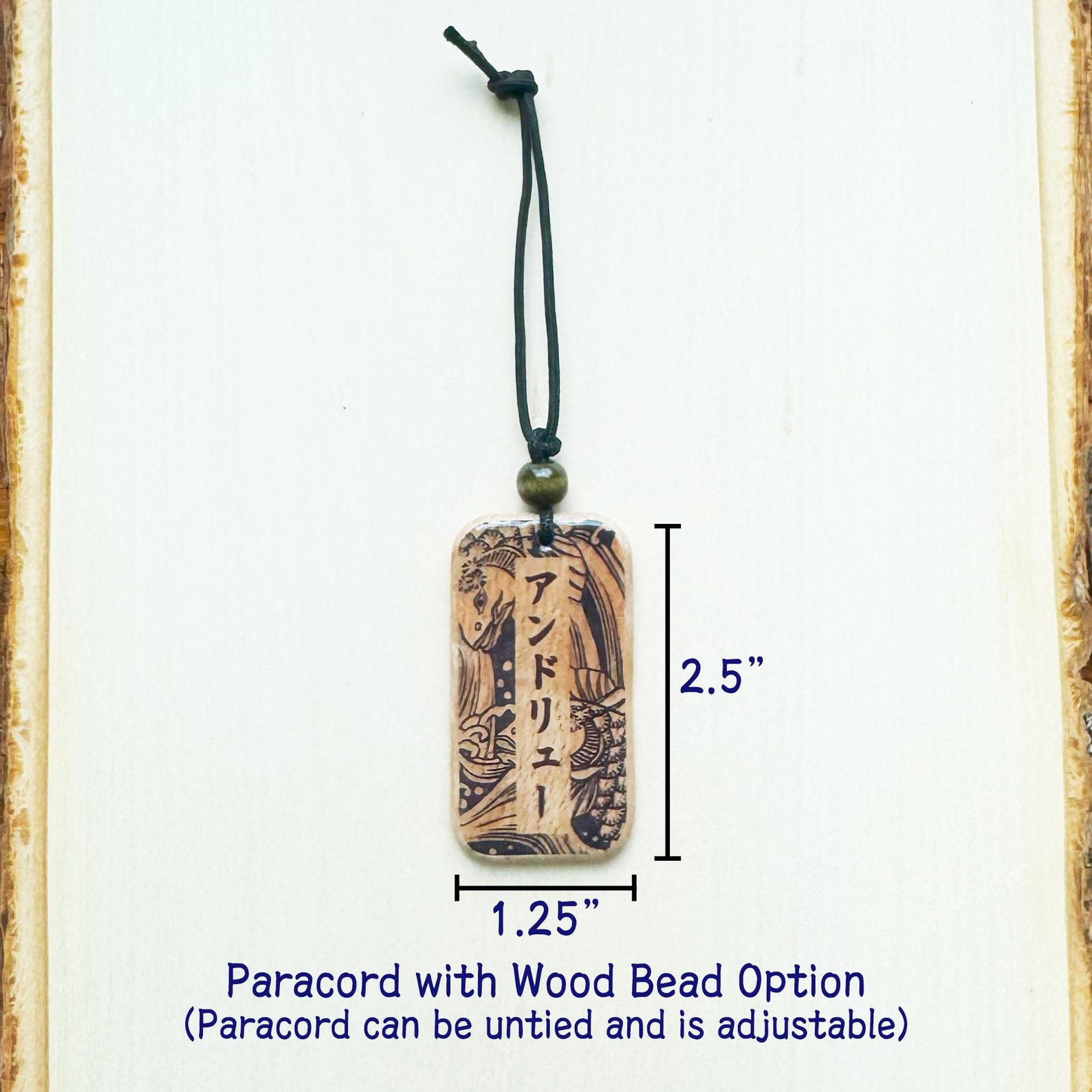 Custom Japanese Name Keychain – Personalized Katakana Wood Tag With ...