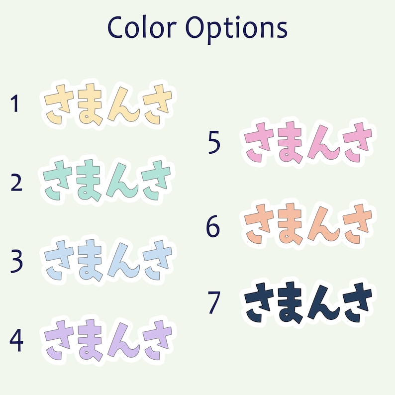 Japanese Word Custom Name Sticker, Gift for Anime Fans Manga Fans ...
