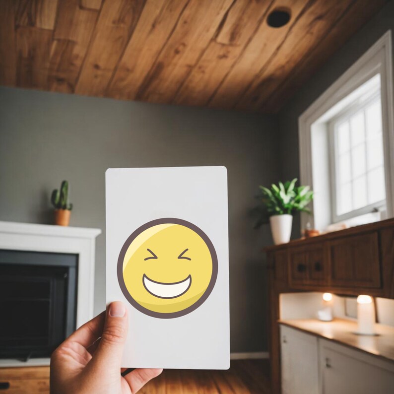 Emotion Check Sheet and Flashcards - Etsy