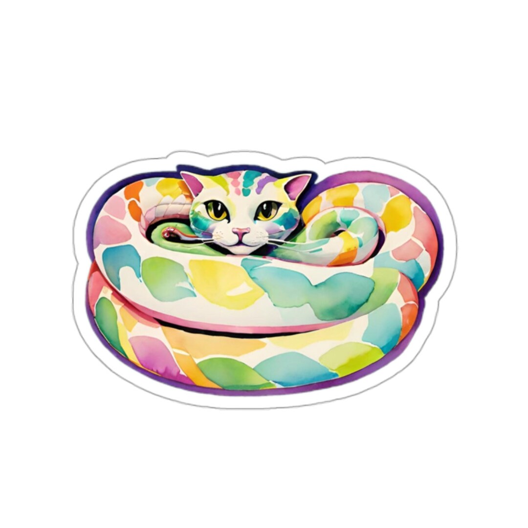 Kiss-cut Stickers Snake Sticker Floral Snake Cute Snake Snake Lover ...