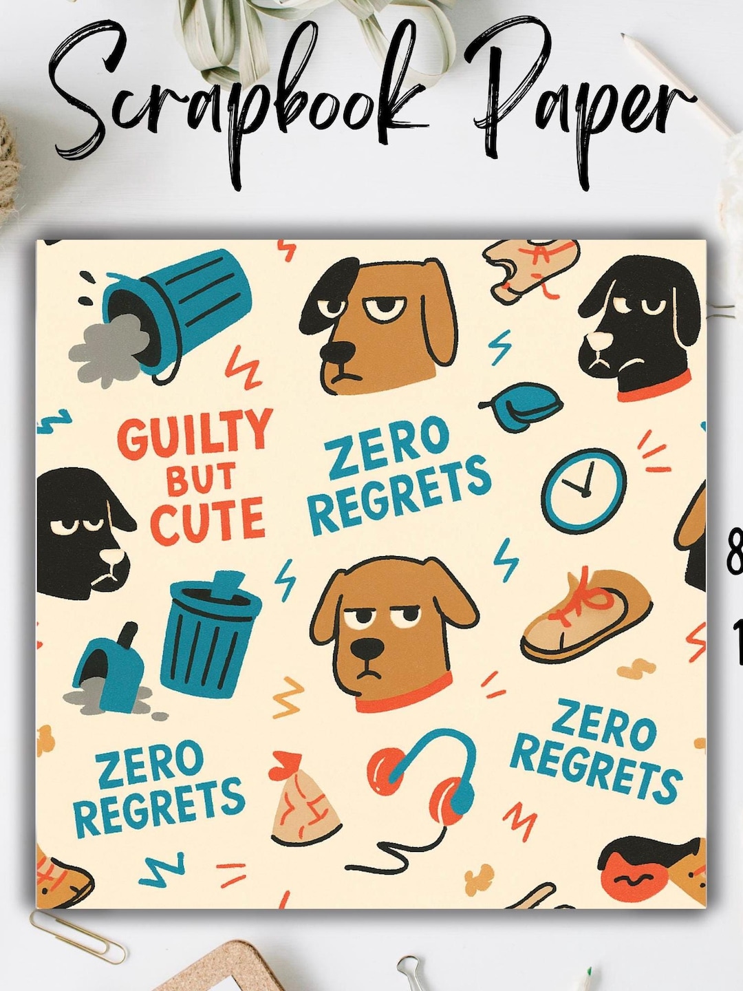 Guilty but Cute | Journaling and Planner Paper, Cardmaking and Craft ...