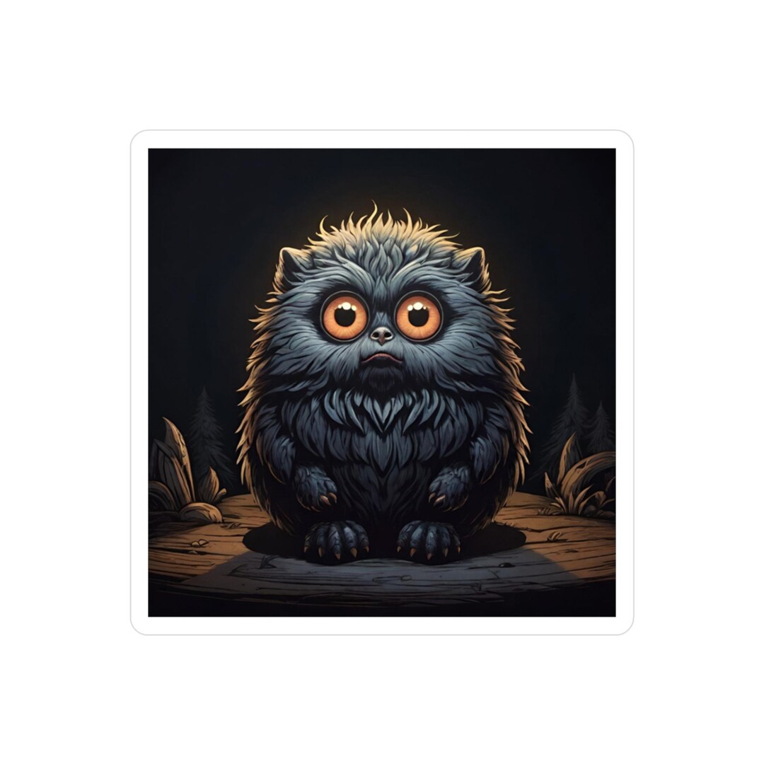 Kiss-cut Vinyl Decals, Fluffy Creature, Cryptid, Cryptids, Creature ...