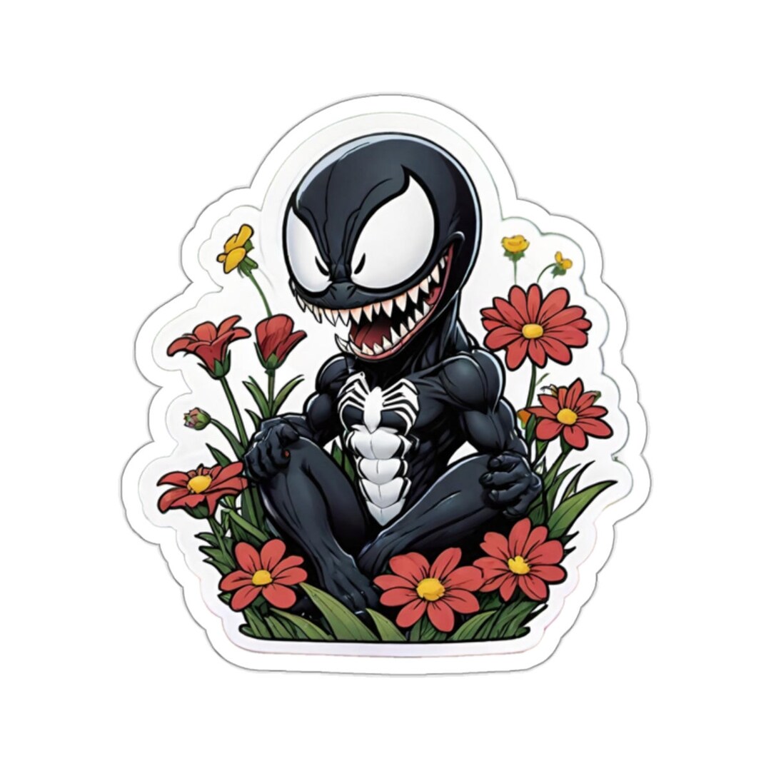 Kiss-cut Stickers - Venom Vinyl Sticker | Flower Sticker | Marvel ...
