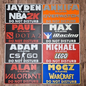 Overwatch Door Sign | Custom "do Not Disturb" Name Plate | Personalized ...