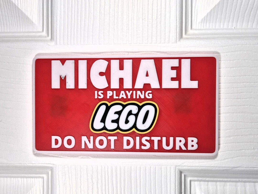 Lego Door Sign Custom do Not Disturb Name Plate Personalized Gamer Wall ...