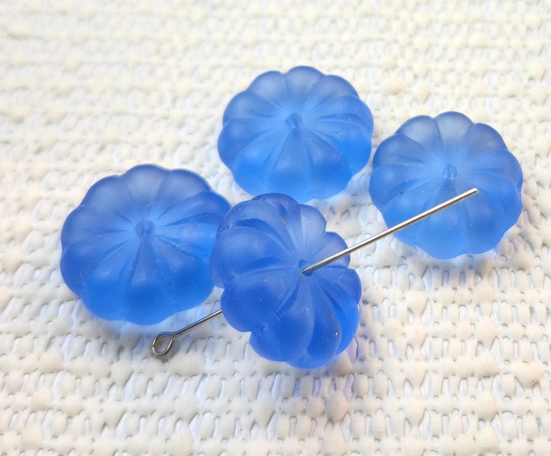 Vintage Glass Round Floral Discs From Japan. - Etsy