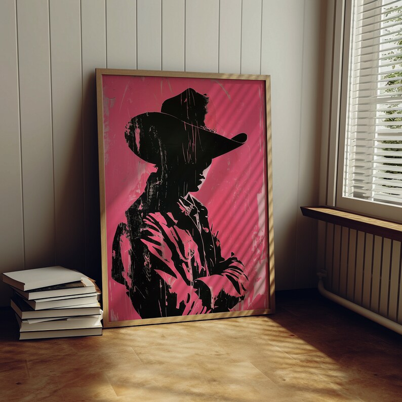 Cowboy Pop Art, Western Art Print, Cowboy Wall Art, Western Pop Art ...