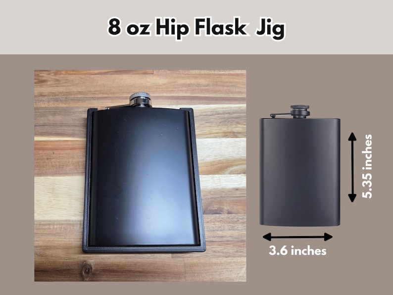X-tool F1/F2/F1 Ultra Hip Flask Jig, 8oz, 3D Printed Engraving Fixture ...